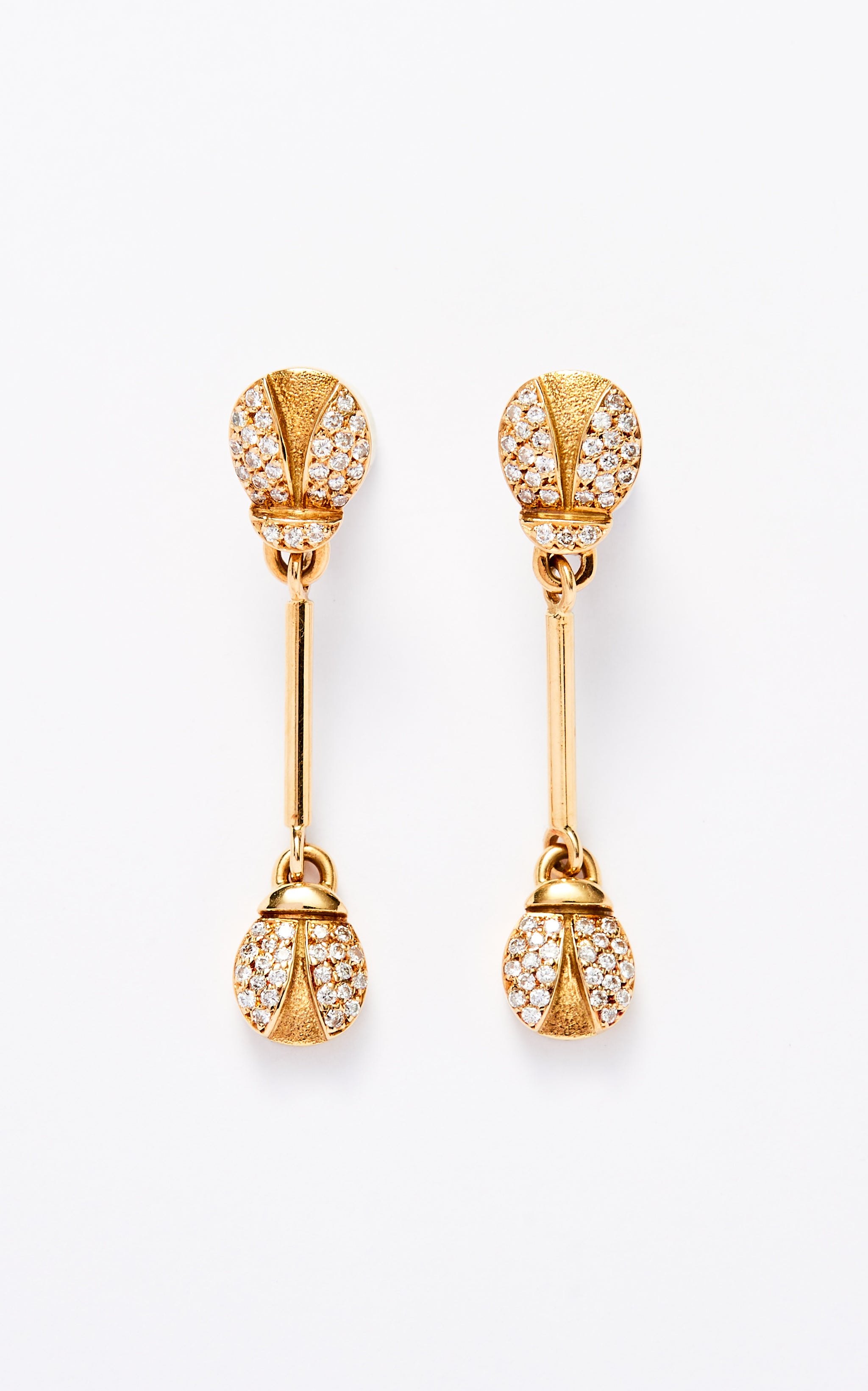 Estate Robert Clerc Ladybird Earrings