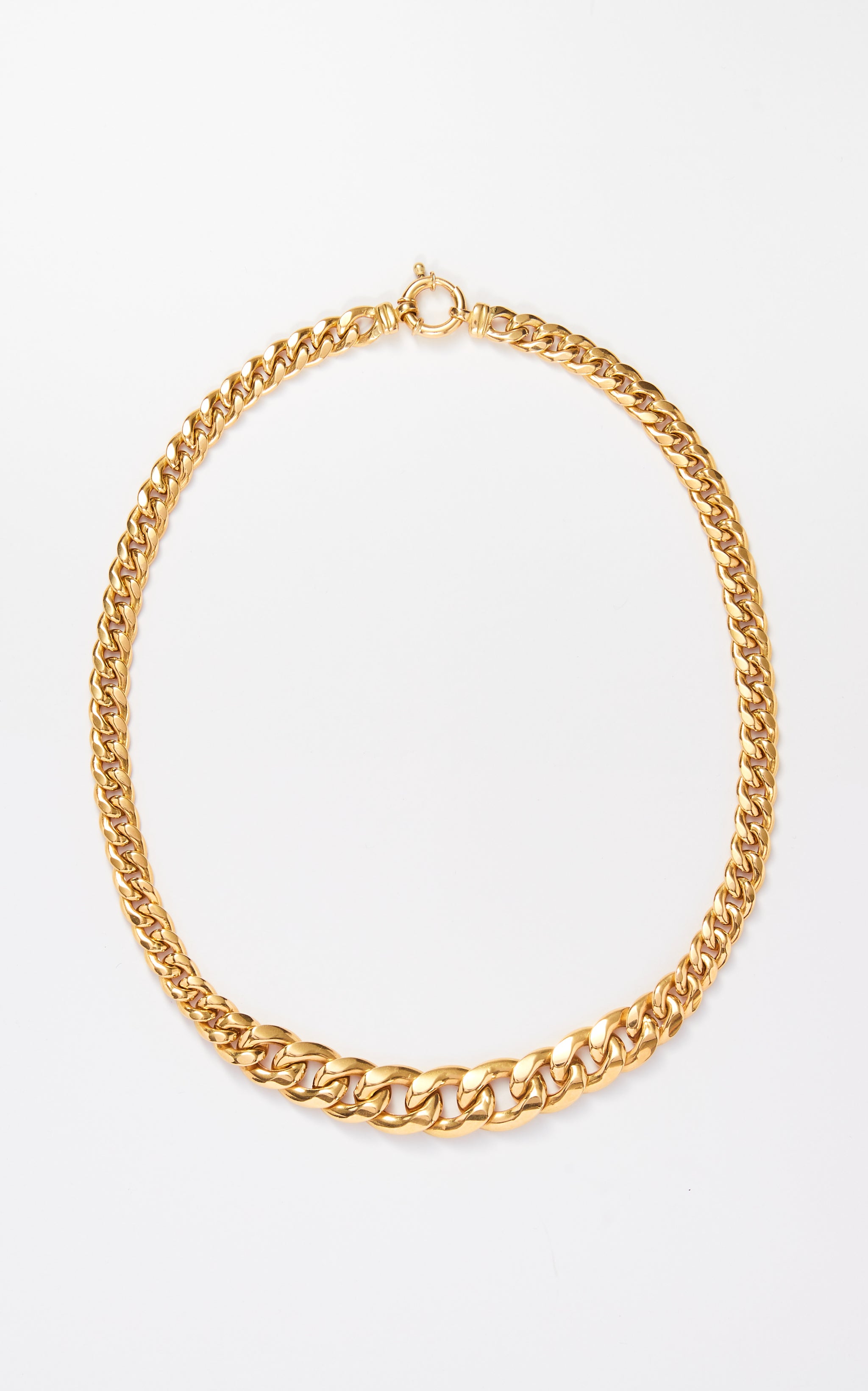 Vintage 18ct Gold Italian Graduated Curb Chain