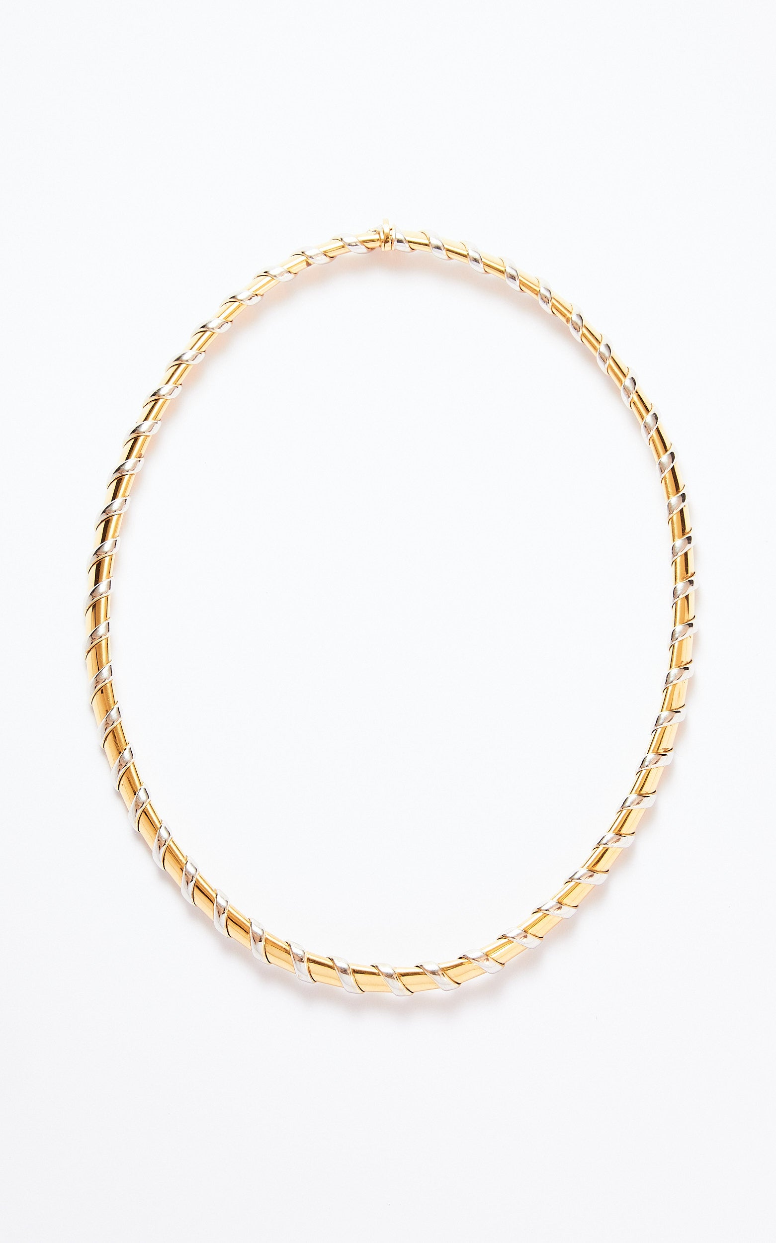 Vintage 18ct gold Spanish two-tone collar